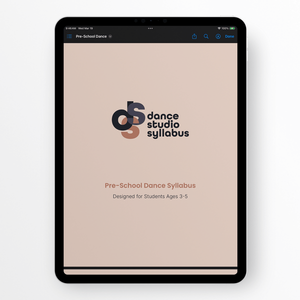 Creative Movement Syllabus, Digital & Spiral-Bound Available