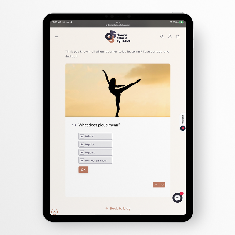 Dance Studio Syllabus | Ballet & Jazz Dance Curriculum